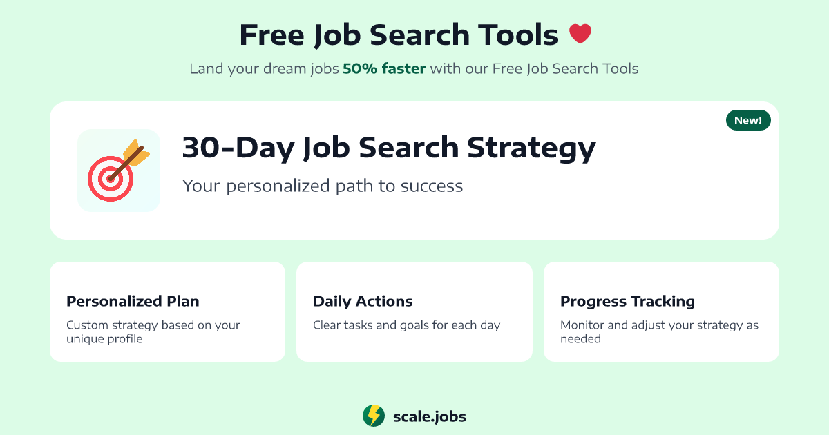 30-Day Job Search Strategy Generator | scale.jobs