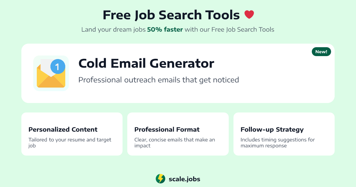 Cold Email Generator for Job Seekers | scale.jobs