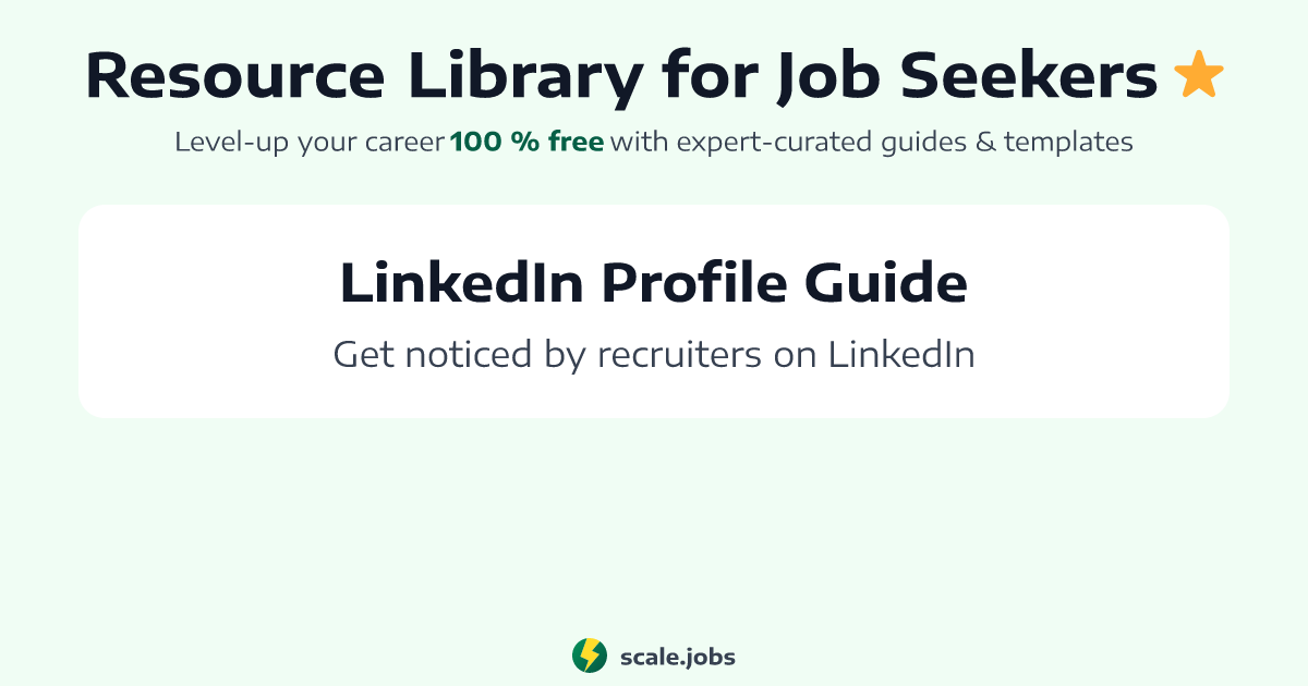 Free LinkedIn Profile Optimization Guide | scale.jobs