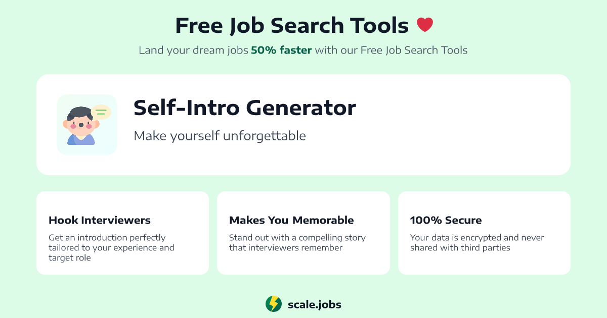 Killer Self-Introduction Generator | scale.jobs