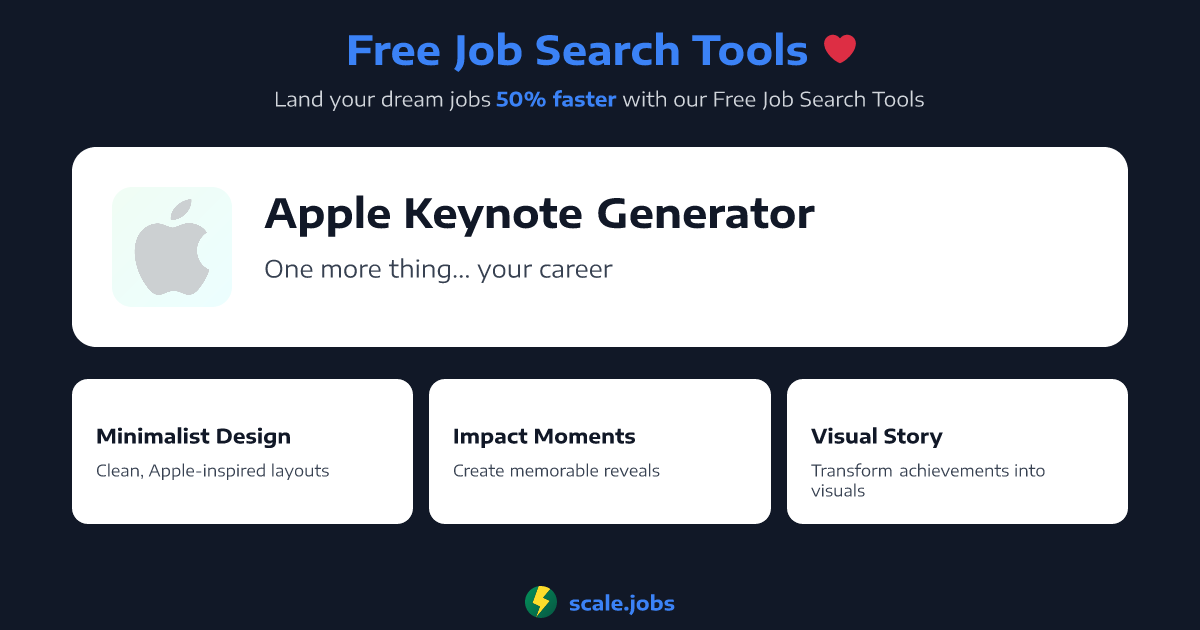 Apple Keynote Style Generator | scale.jobs